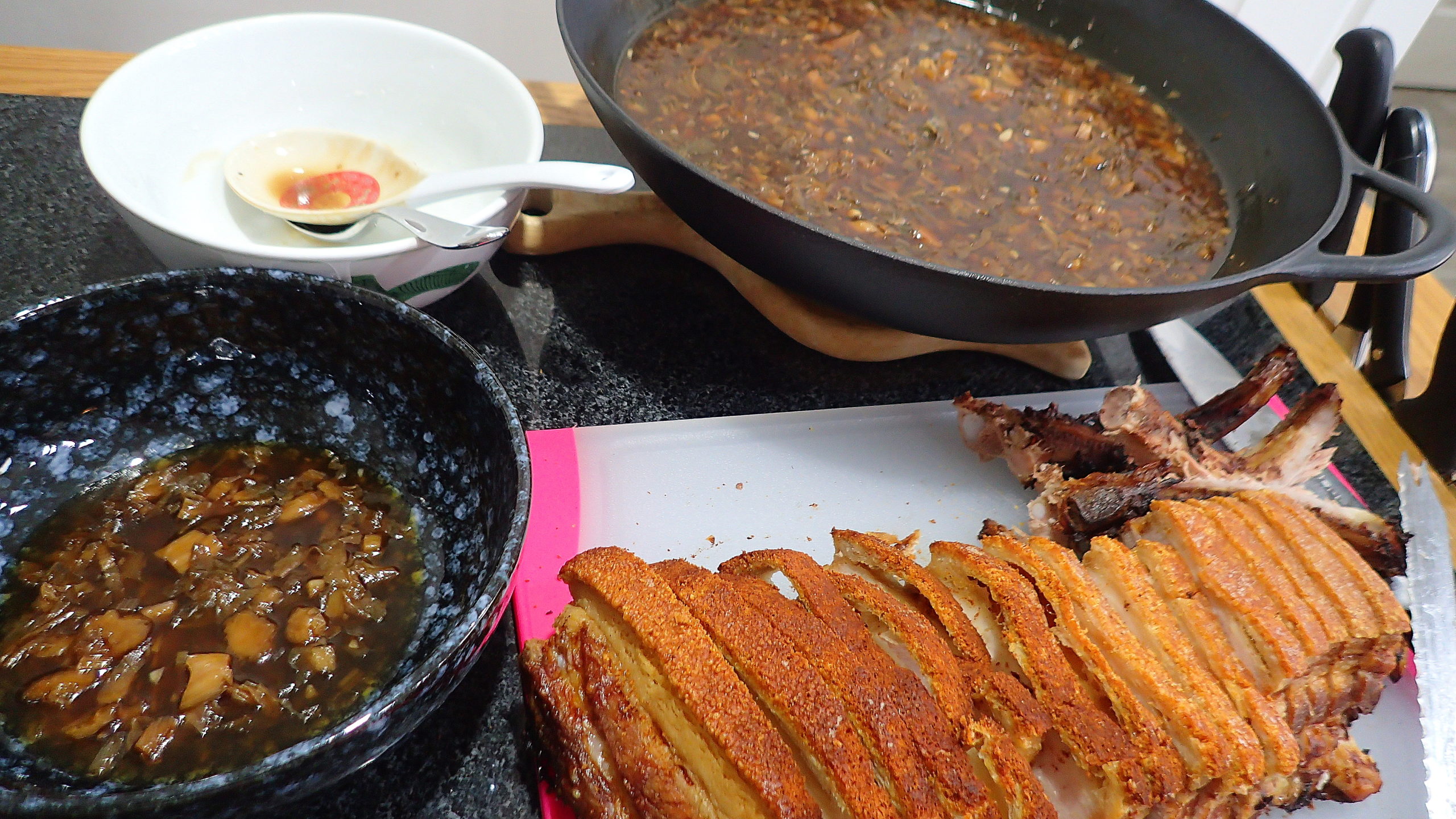 Hakka Mui Choy with Pork Belly - 梅菜扣肉 - Just Julie