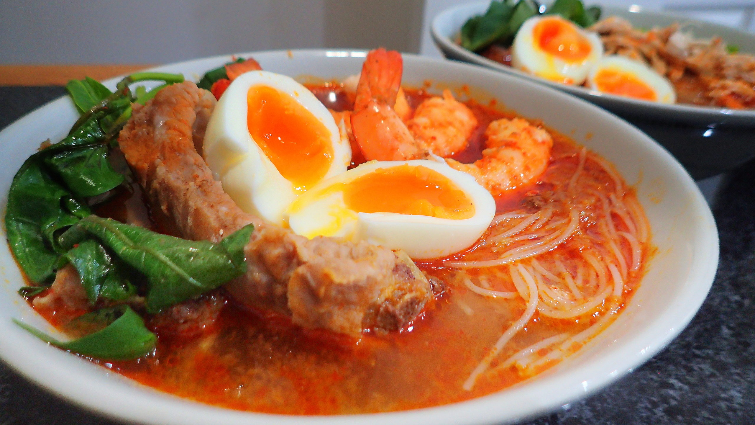 Prawn Noodles (虾面/Hae Mee) With Pork Ribs - Just Julie